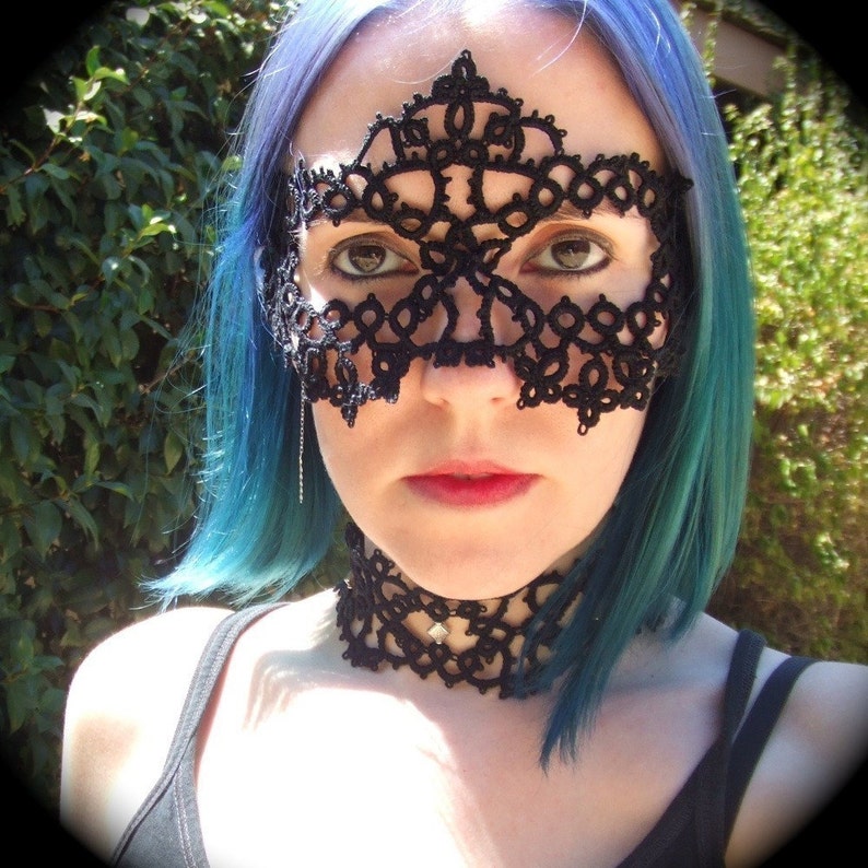 Tatted Lace Mask - Down in the Underground - Etsy