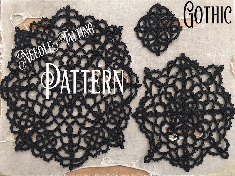 PDF Tatting Pattern Gothic Doily Pendant Ornament Small Doily - Etsy