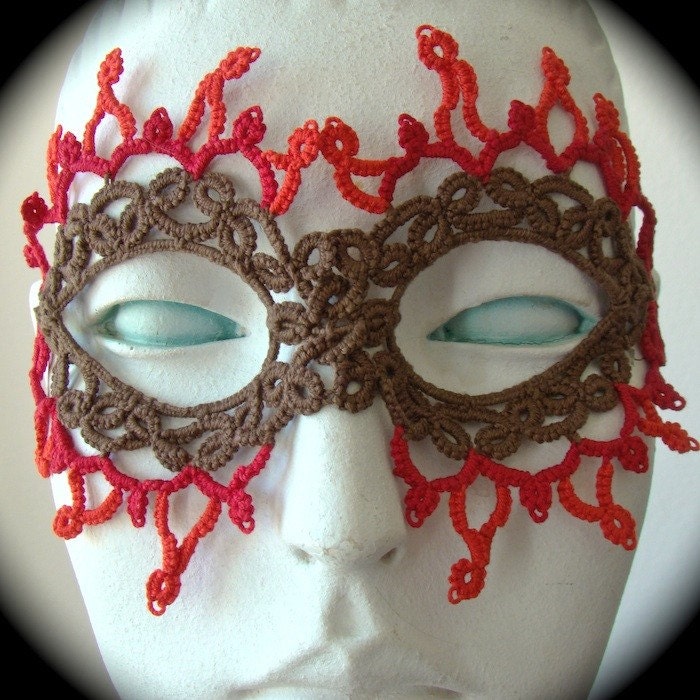 Tatted Lace Mask Chilly Down With the Fire Gang - Etsy