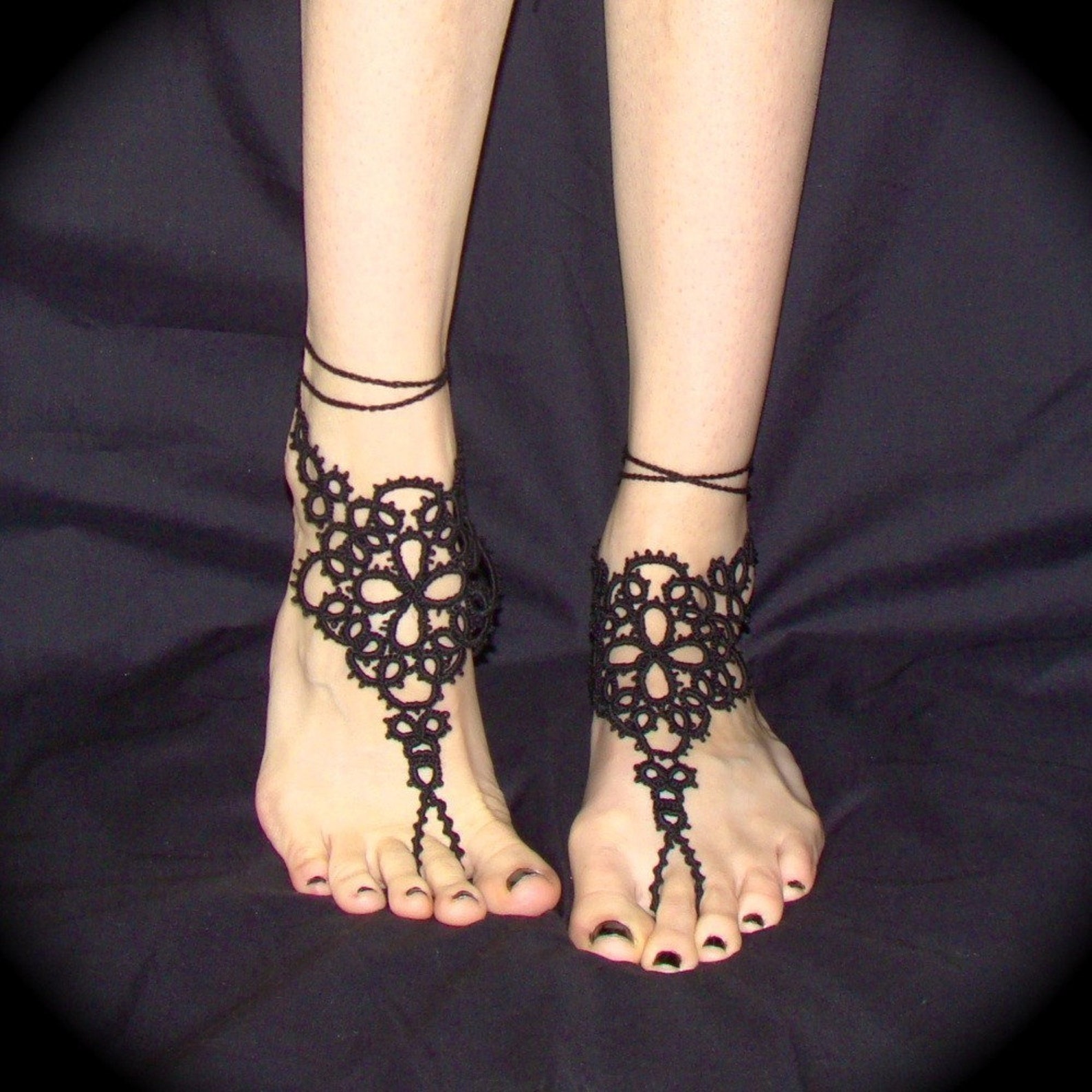 Tatted Barefoot Sandals - the Queen's Feet - Etsy