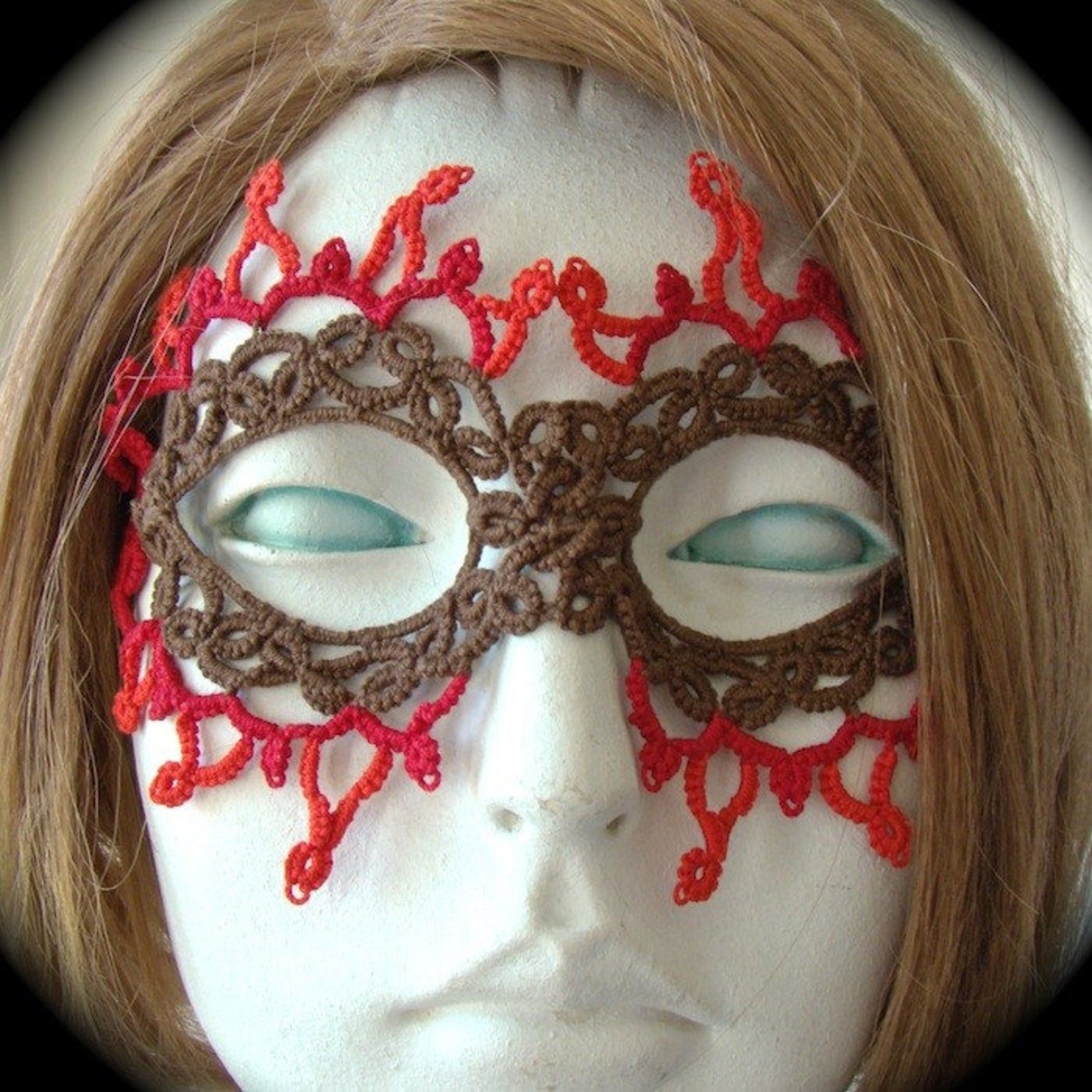 Tatted Lace Mask Chilly Down With the Fire Gang - Etsy