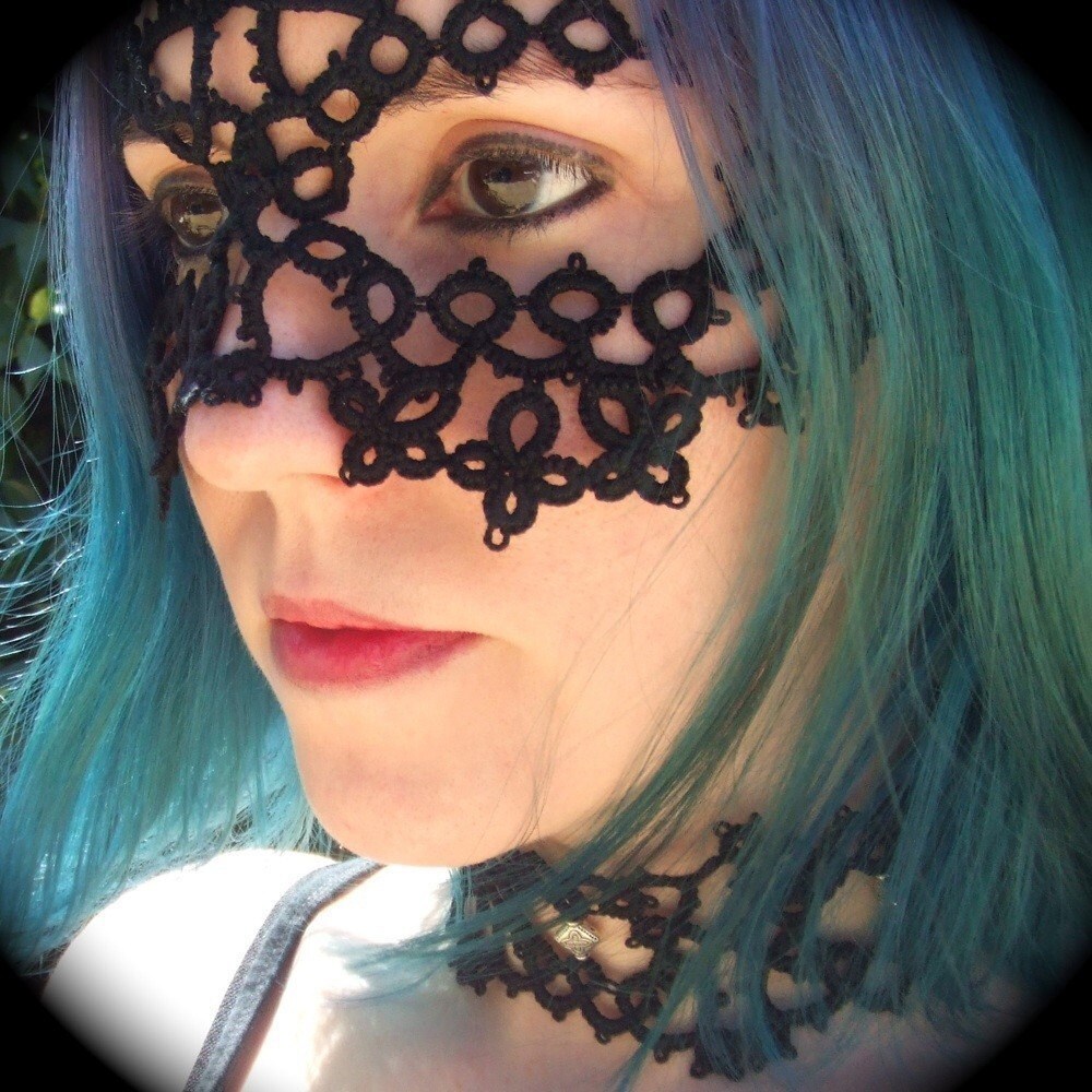 Tatted Lace Mask Down in the Underground - Etsy