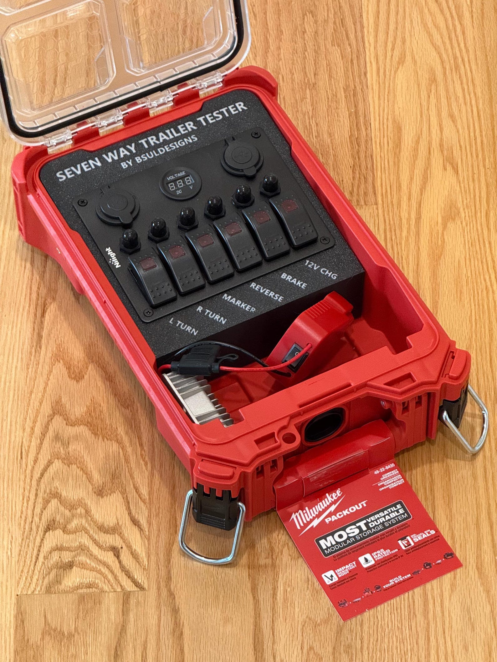 Milwaukee M18 Packout Trailer Light Tester Weathertight 7 Pin With All ...