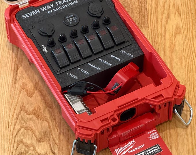 Trailer Light Tester for Milwaukee M18 Battery, 7 Pin Trailer Light ...