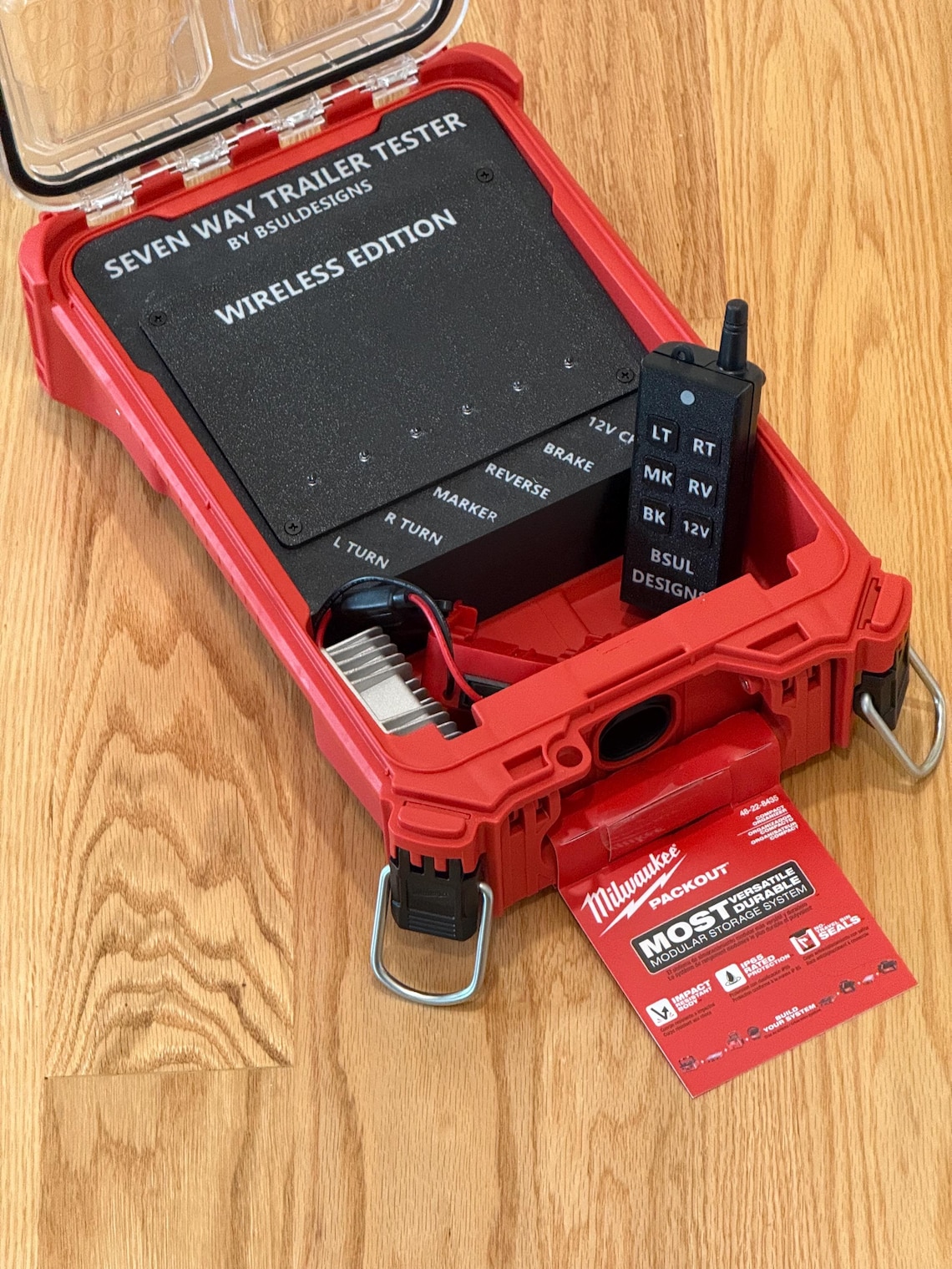Milwaukee M18 WIRELESS Packout Trailer Light Tester Weathertight 7 Pin ...