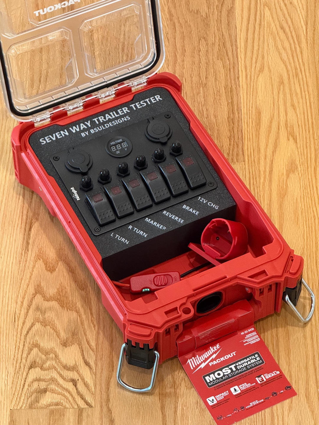 Milwaukee M12 Packout Trailer Light Tester Weathertight 7 Pin With All ...