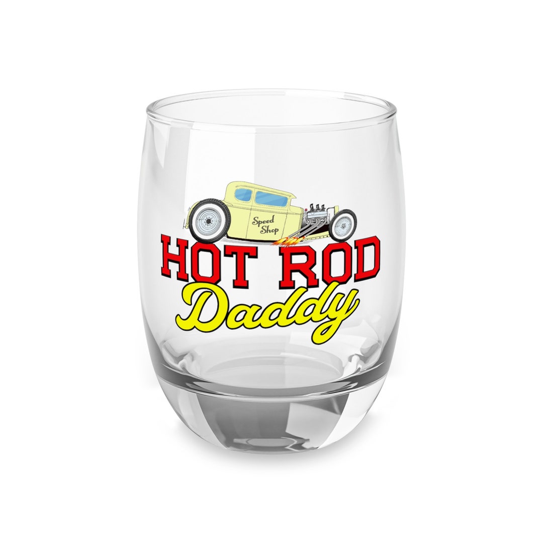 Whiskey Glass, Hot Rod Daddy, Speed Shop Design, Bar, Party, Pool, BBQ ...