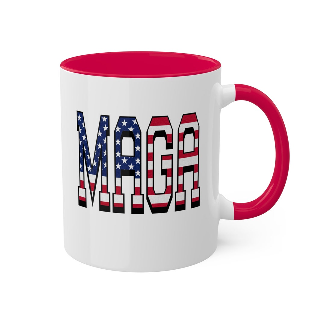 Colorful Mugs, 11oz, MAGA, Patriotic, American, Flag, Pro America ...