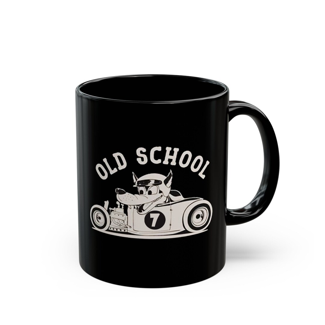 Black Mug, Old School, Coffee, Diner, Breakfast, Hot Rod, Vintage Race ...