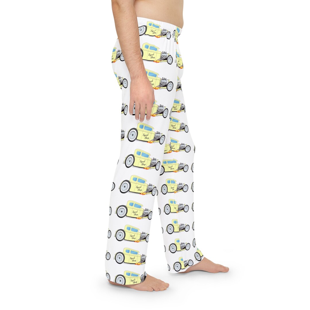 Men's Pajama Pants AOP, Hot Rod, Rat Rod, Pjs, Pants, Sleep Wear ...