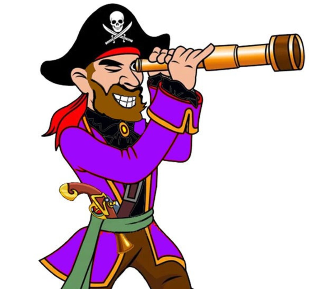 Captain Pirate Spyglass, Treasure Hunter, Gold, Jack Sparrow, Black ...