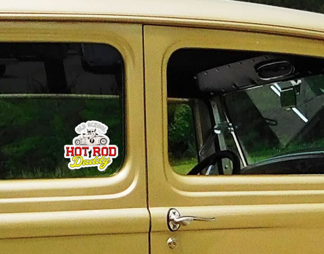 Die-cut Sticker, Hot Rod Daddy, Old School, Window Sticker, Dad Gift ...