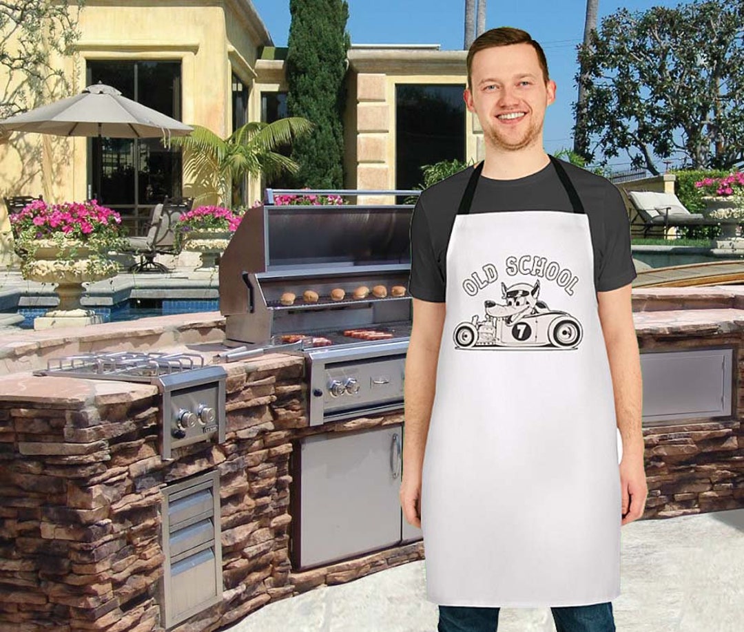 Apron, Old School, Father's Day Gift, Gift for Dad, Dad Gift, BBQ ...