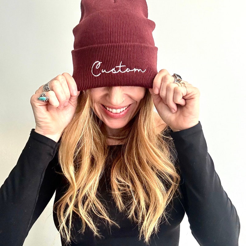 Custom Embroidered Beanie - Etsy