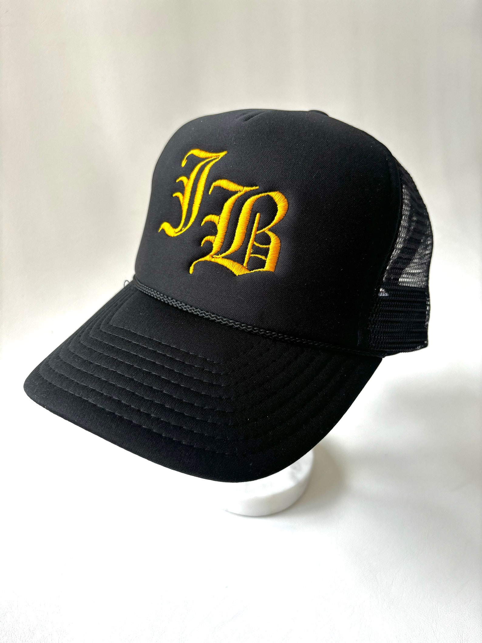 Custom Initials Embroidered Trucker Hat: Personalized Snapback - Etsy