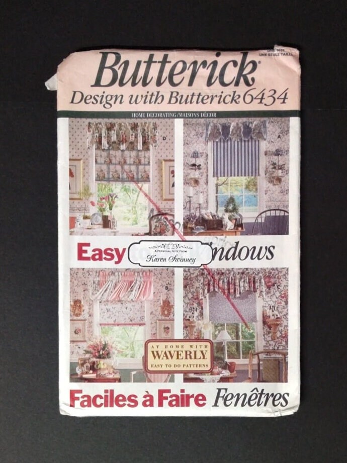 Butterick Sewing Pattern Valances Shades Easy to Do Windows Uncut - Etsy