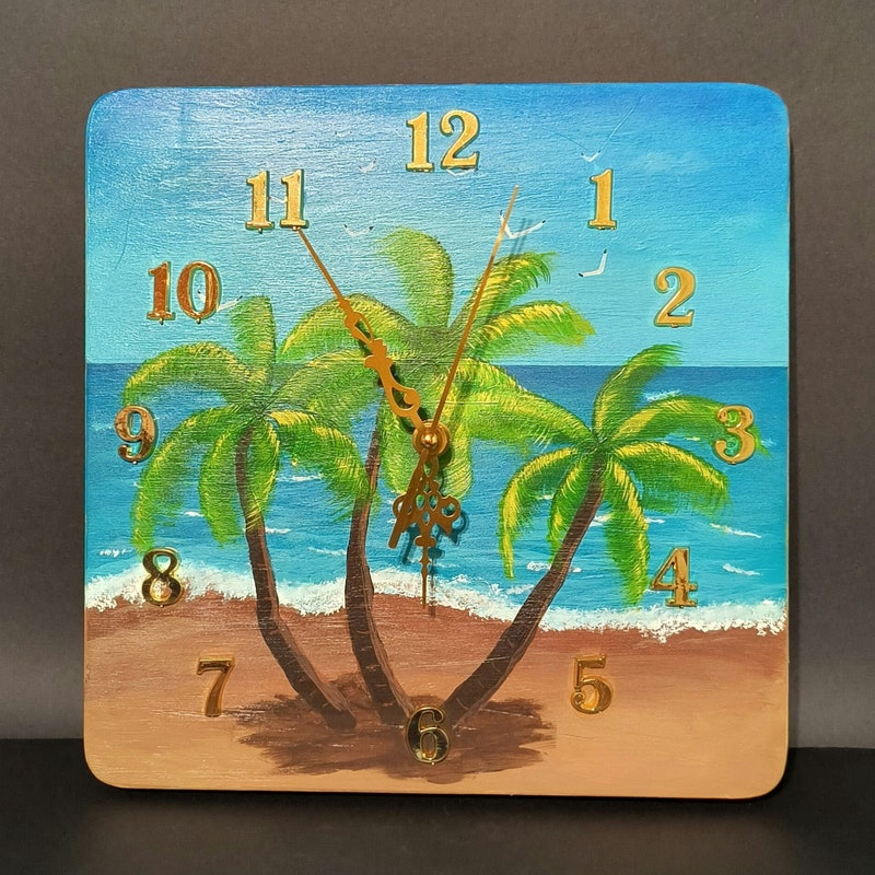 Palm Tree Clock - Etsy