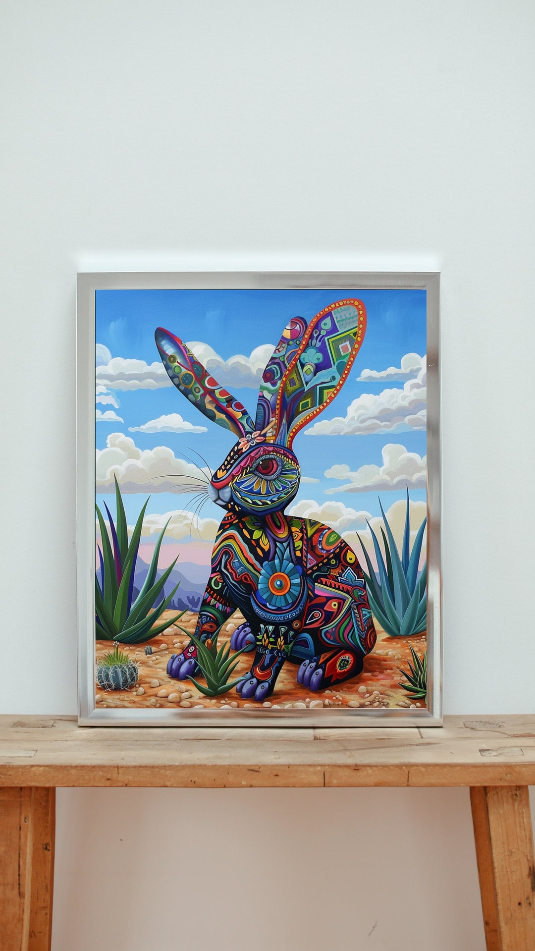 Vibrant Mexican Alebrije Rabbit Poster, Unframed Satin Finish 210gsm ...
