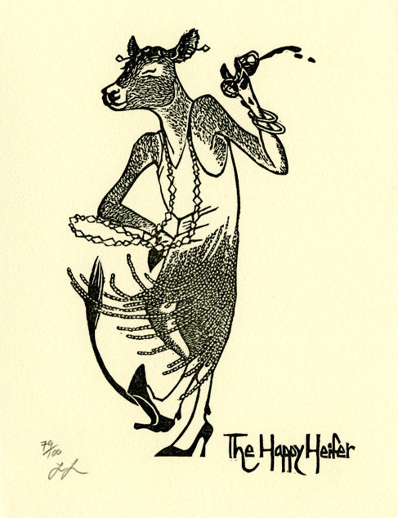 The Happy Heifer - Etsy