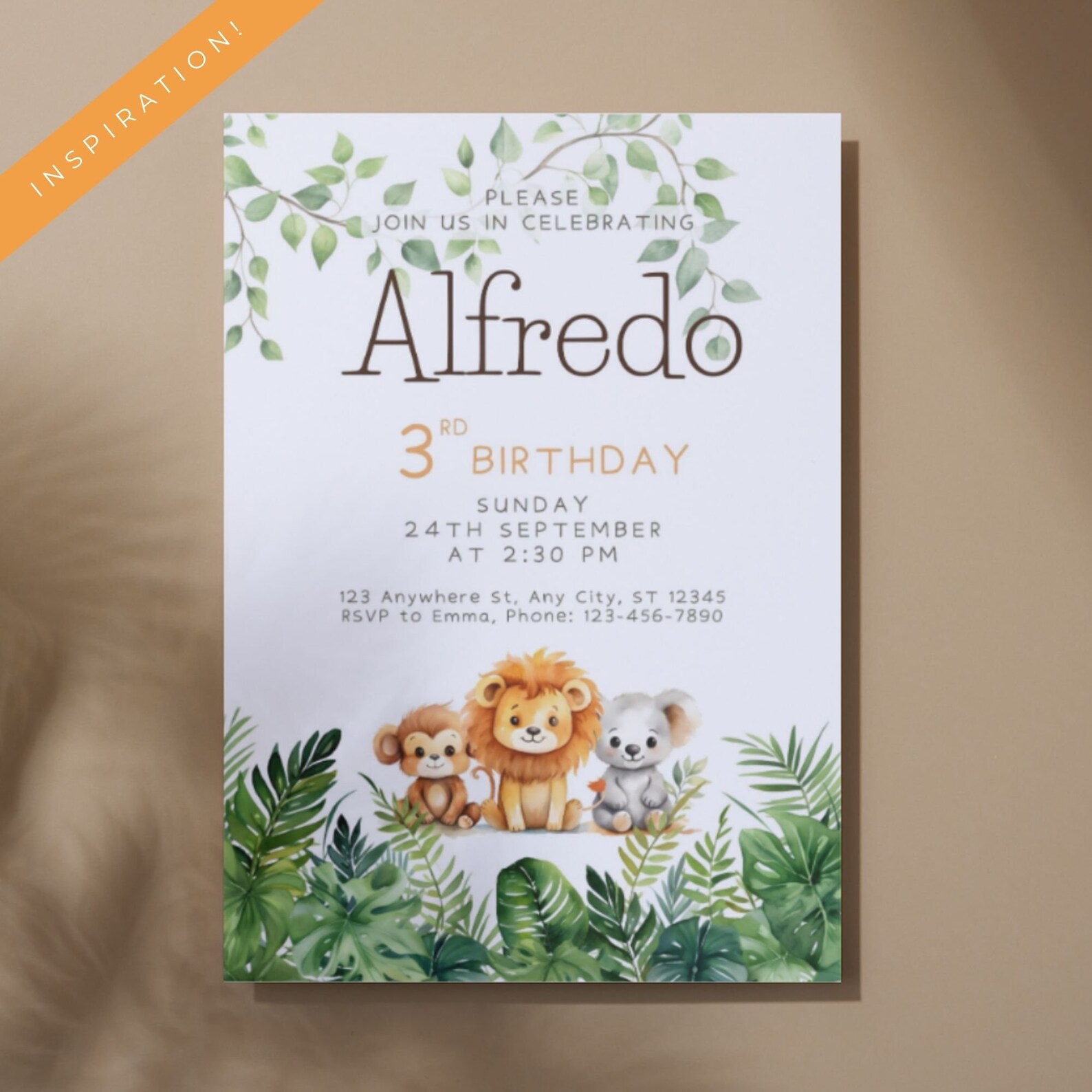 Watercolor Jungle Animals Clipart Baby Animal Png Safari Baby Animal ...