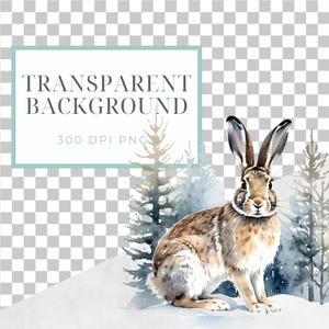 Watercolor Cozy Winter Woodland Clipart Snowy Forest Pine Tree Forest ...