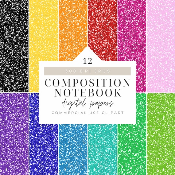 Composition Notebook Cover Clipart