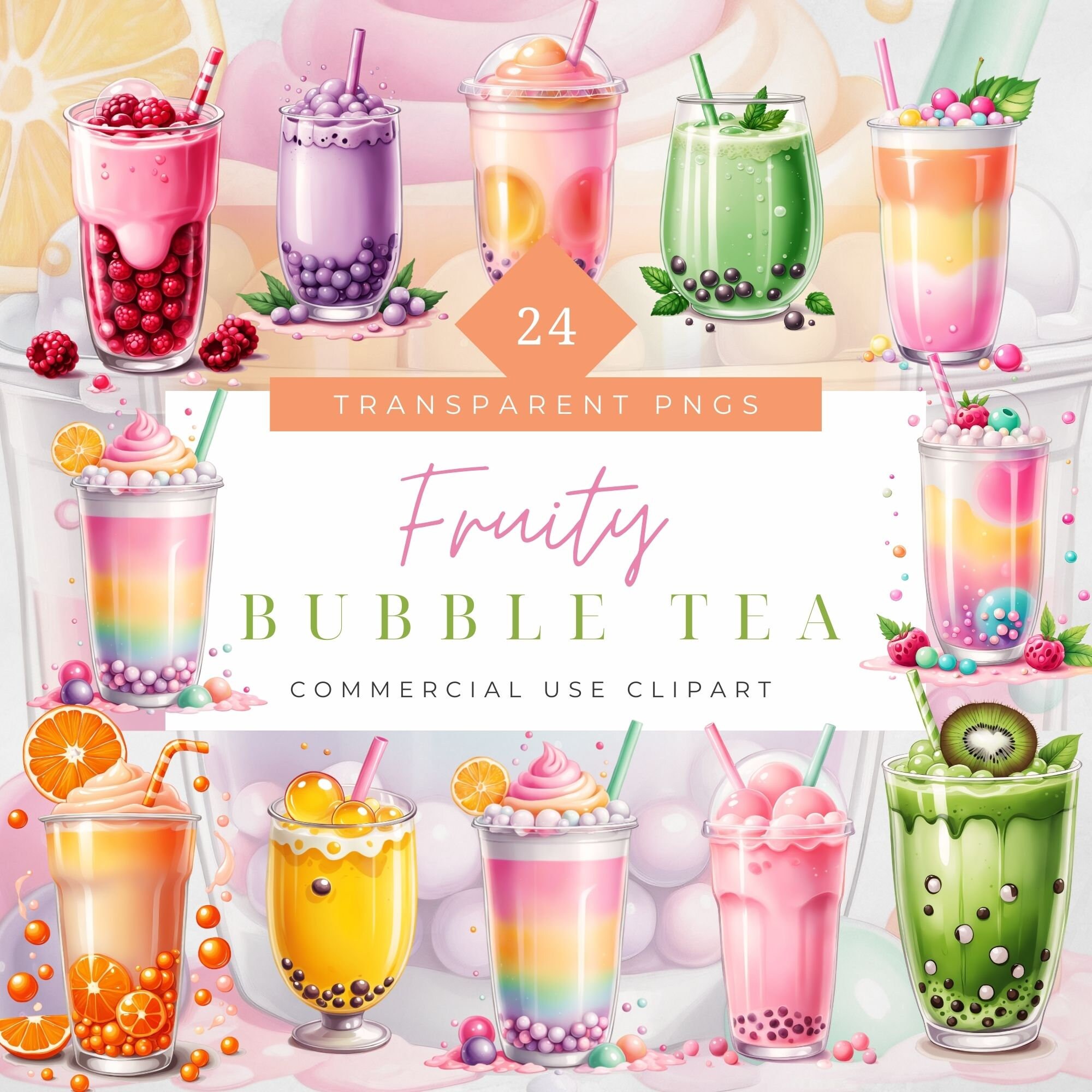 Boba Tea Clipart Milk Tea Png Bubble Tea Clipart Fruit Graphics ...