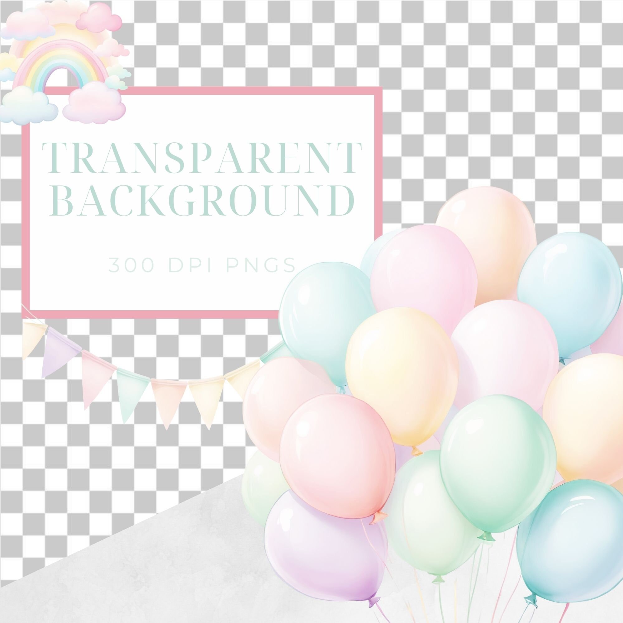 Pastel Birthday Clipart Candyland Carnival Unicorn Glitter Birthday ...