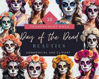 Day of the Dead Sugar Skull Clipart La Catrina Png Calavara Mexican ...