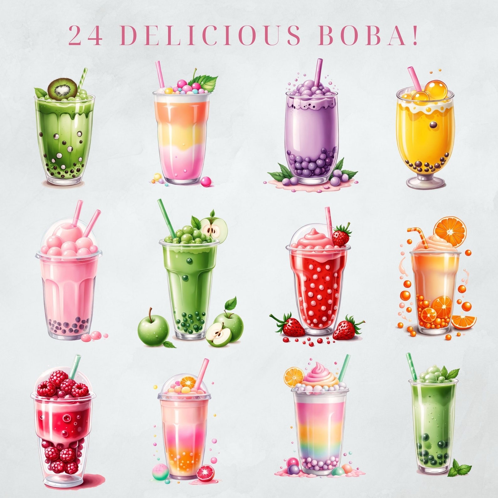 Boba Tea Clipart Milk Tea Png Bubble Tea Clipart Fruit Graphics ...