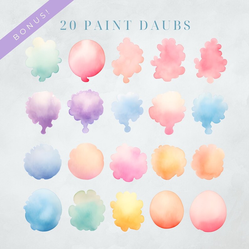 Watercolor Cute Mermaid PNG, Mermaid Clipart Bundle, Under the Sea, Sea ...