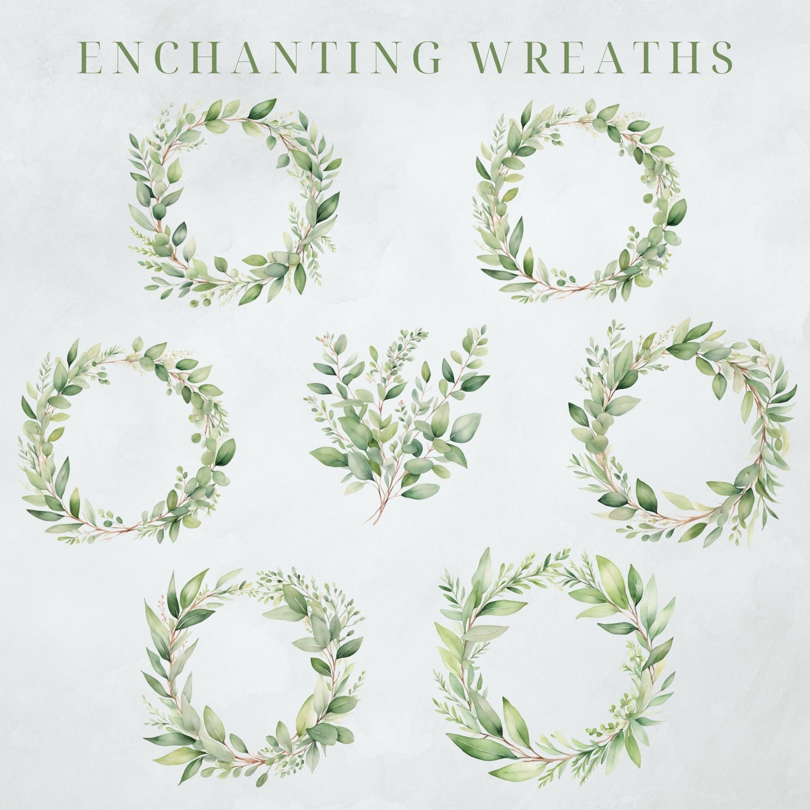 Eucalyptus Leaves Clipart Eucalyptus Frame Greenery Clipart Eucalyptus ...