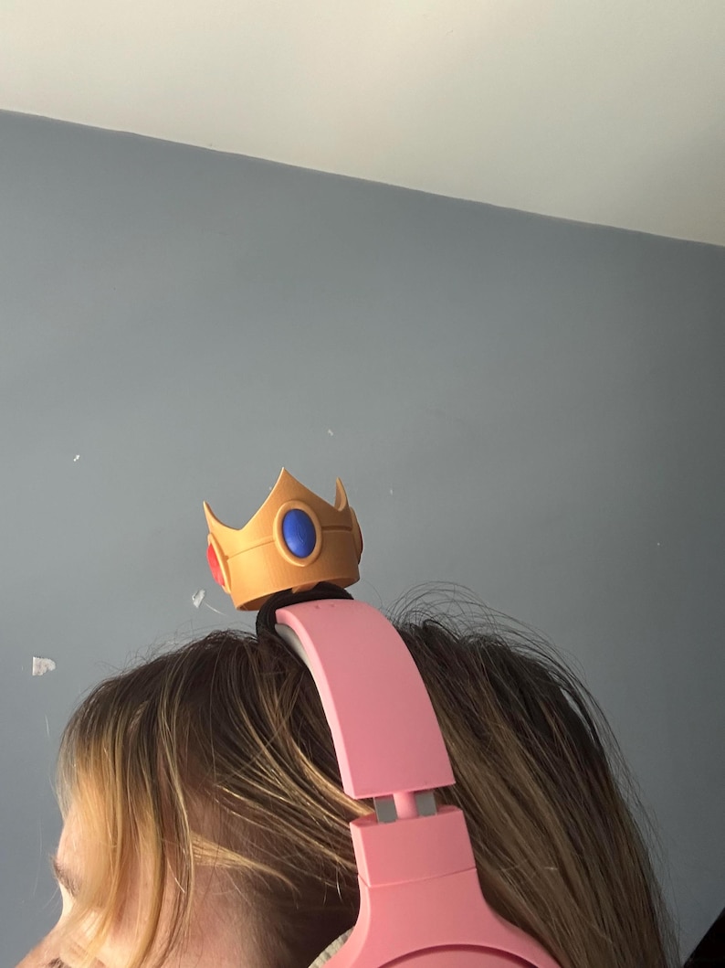 Princess Peach-inspired Crown Headset Attachment | Super Mario Cosplay ...