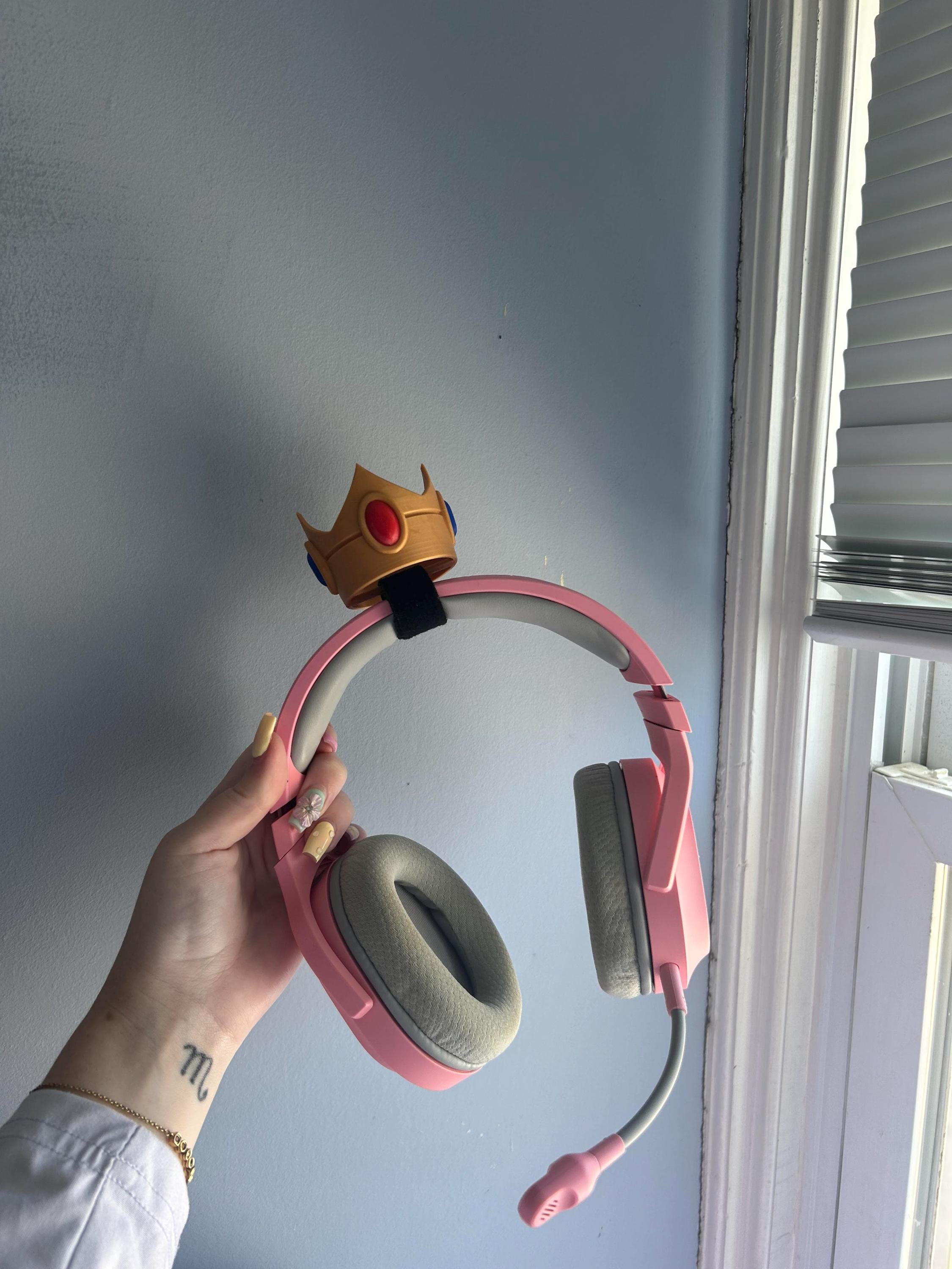 Princess Peach-inspired Crown Headset Attachment | Super Mario Cosplay ...