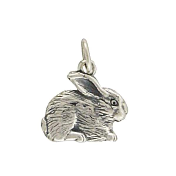 Sterling Silver Rabbit Charm - Etsy