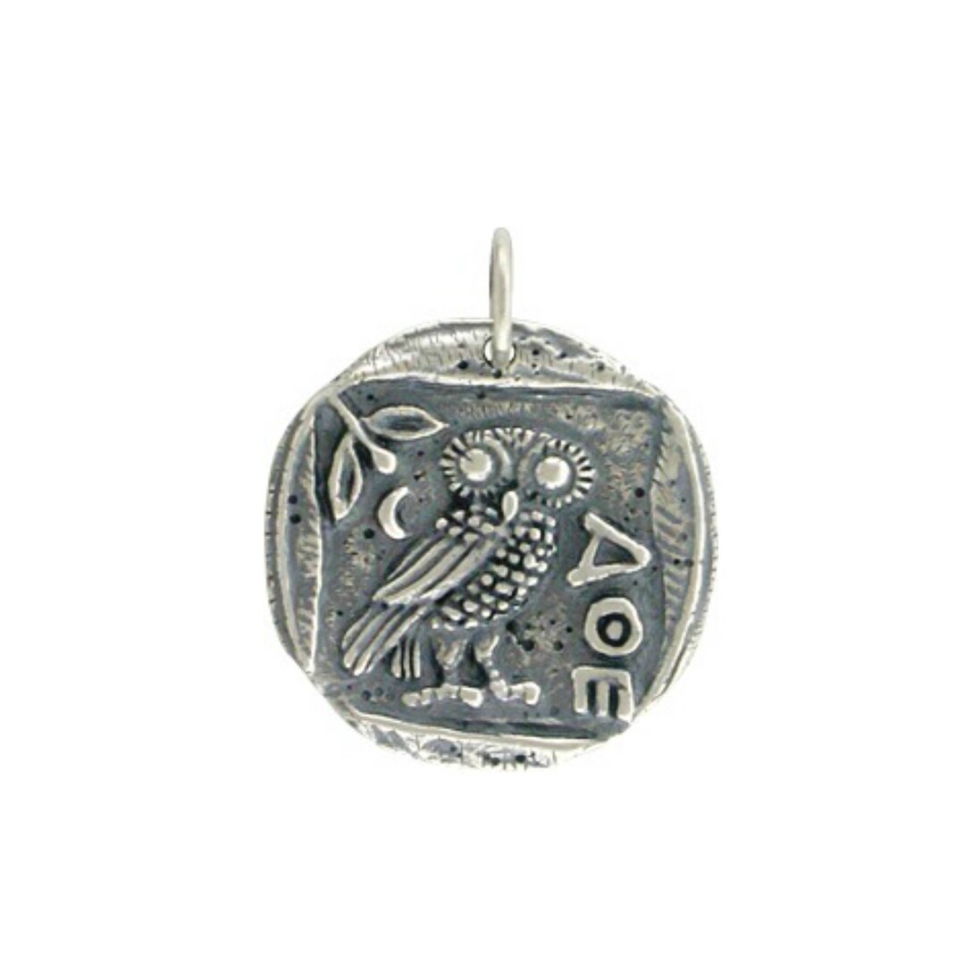 Athena's Owl Pendant Sterling Silver Bronze or Gold Ancient Coin ...