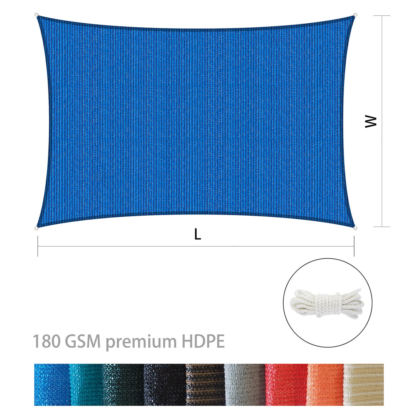 Houssity Permeable Sun Shade Sail Canopy Awning Shade Cloth for Pool ...