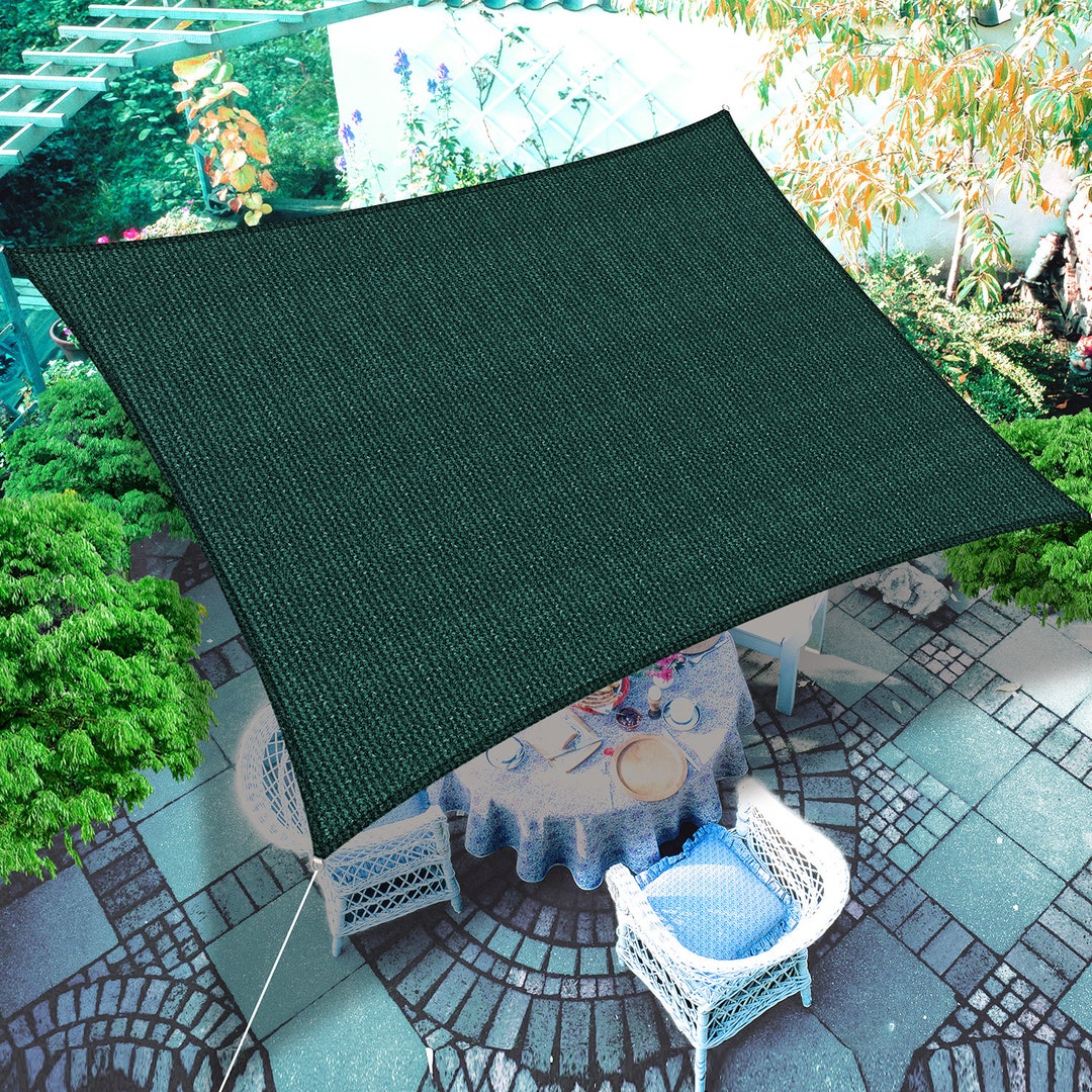 Houssity Permeable Sun Shade Sail Canopy Awning Shade Cloth for Pool ...