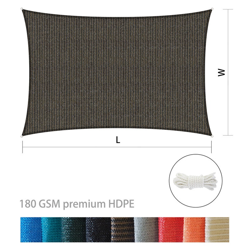 Houssity Permeable Sun Shade Sail Canopy Awning Shade Cloth for Pool ...