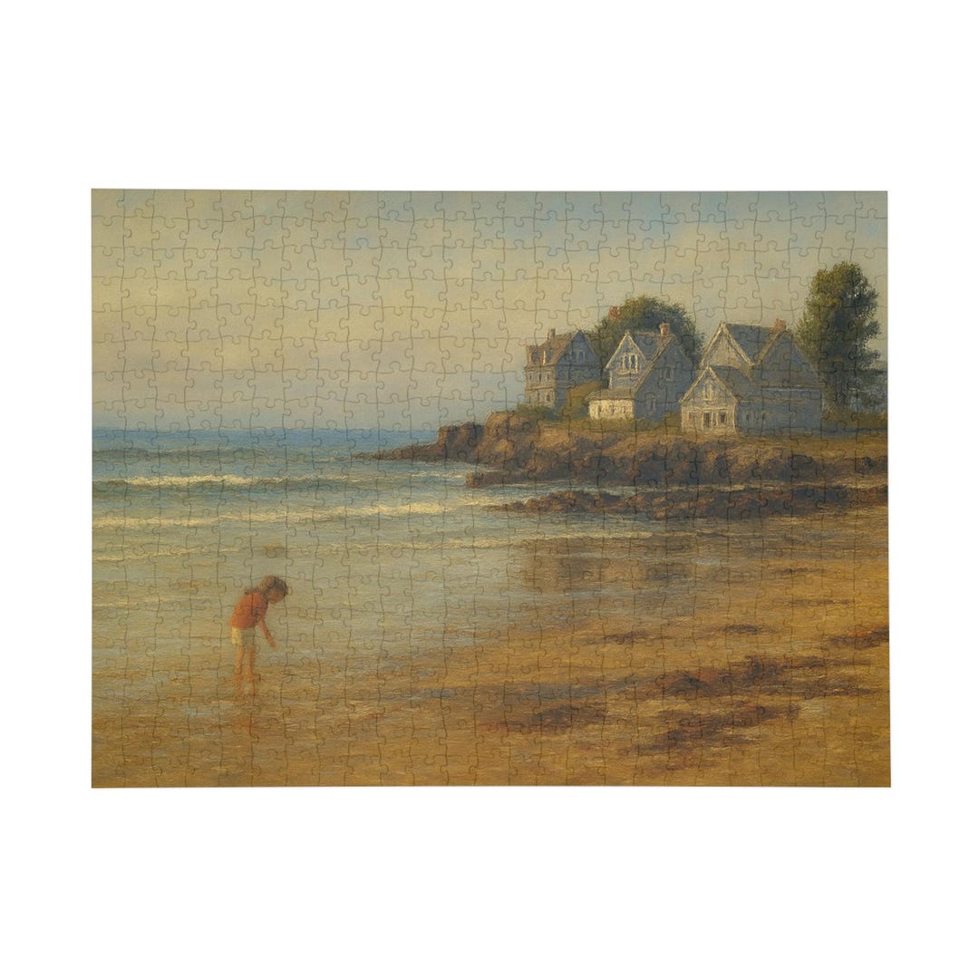 Coastal Beach Scene Puzzle | Kennebunk Maine 500-piece - Etsy