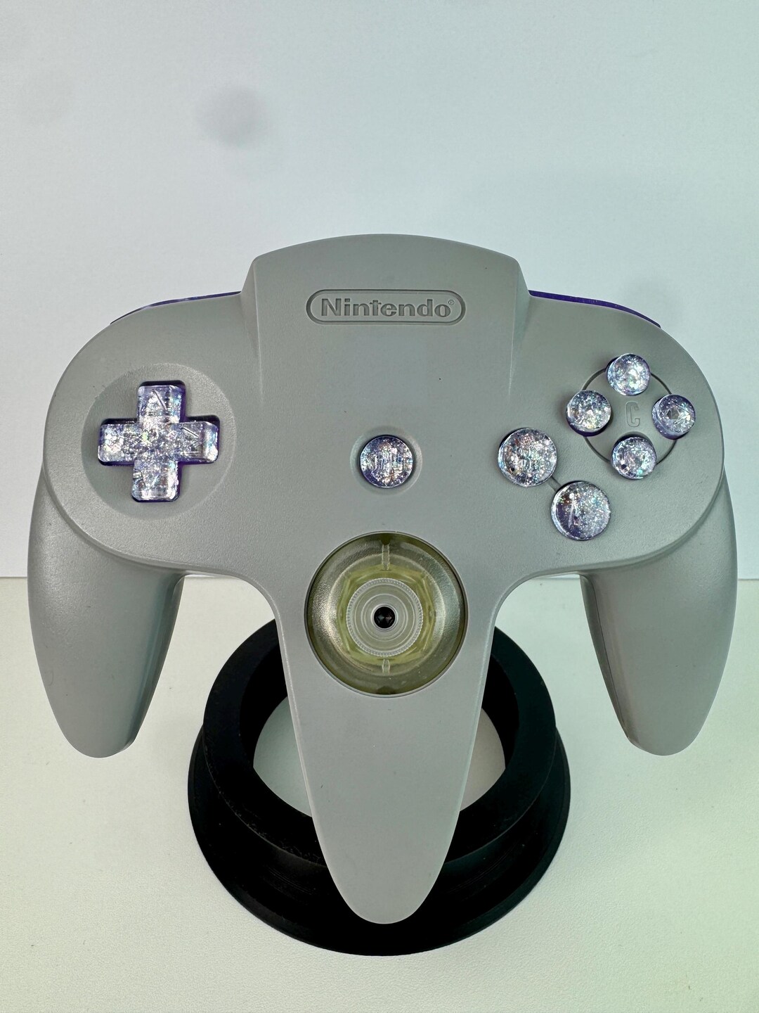 N64 “lubba’s Eyes " Full Button Set, Purple With White Sparkles - Etsy