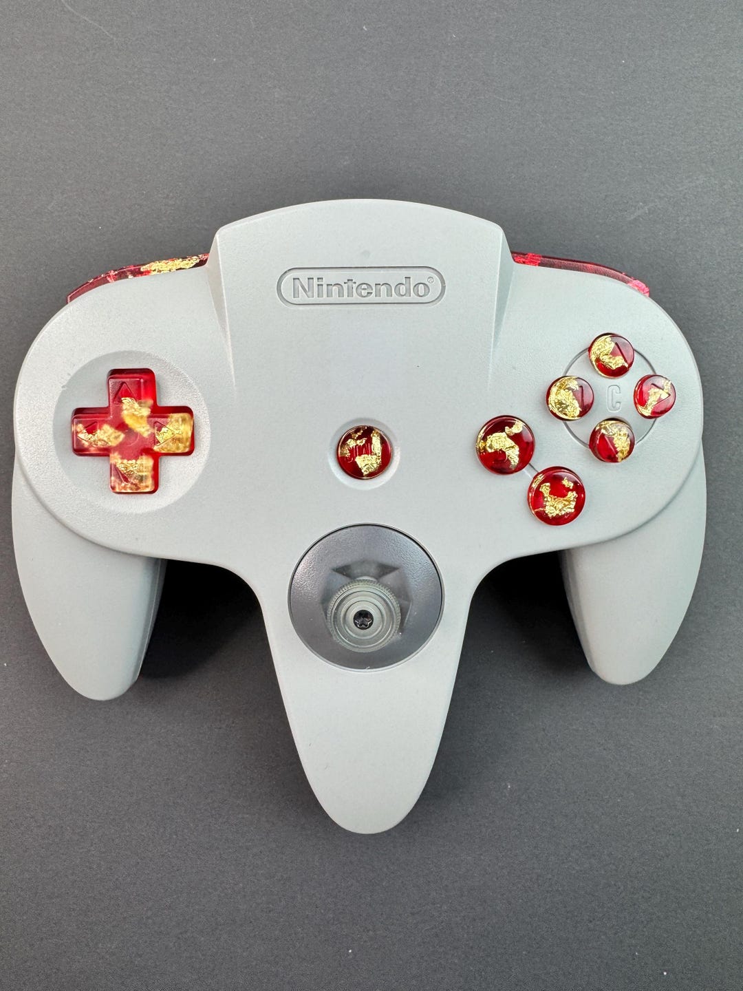 N64 “solar Flare" Full Button Set, Gold Flakes - Etsy