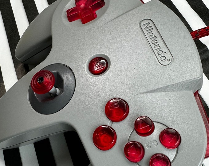 N64 "stone of Fire" Full Button Set, Clear Red - Etsy