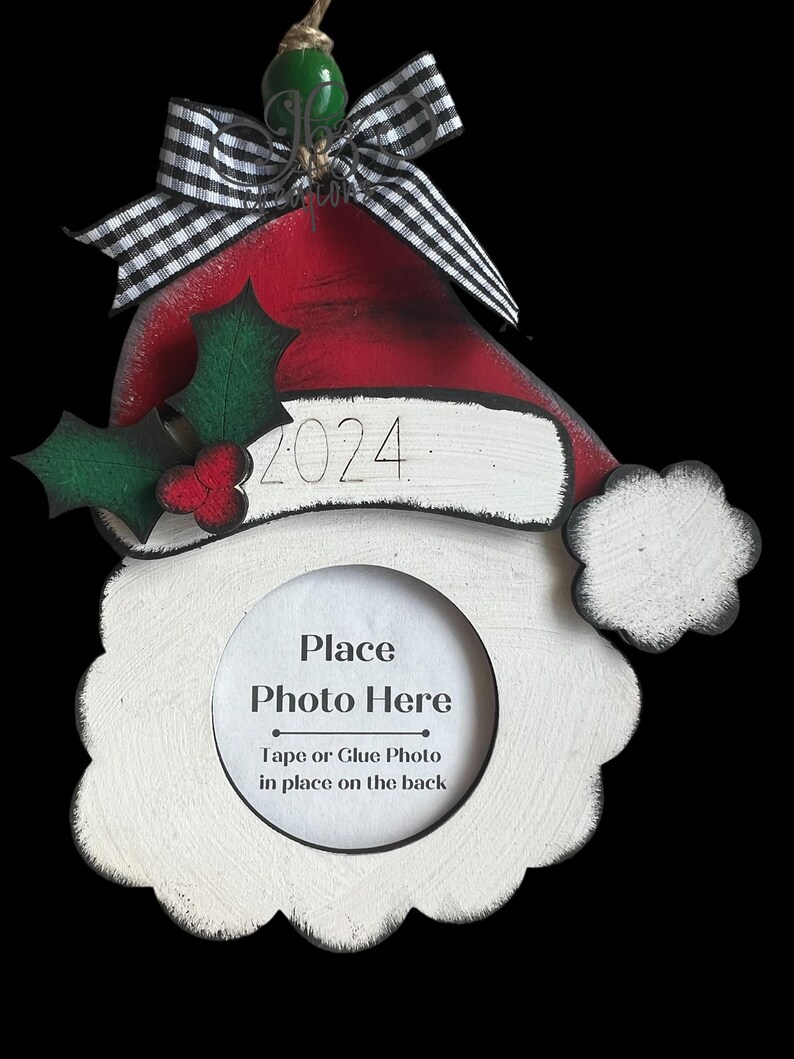 Santa "add-your-own-photo" Christmas Ornament Kids Photo Ornament - Etsy