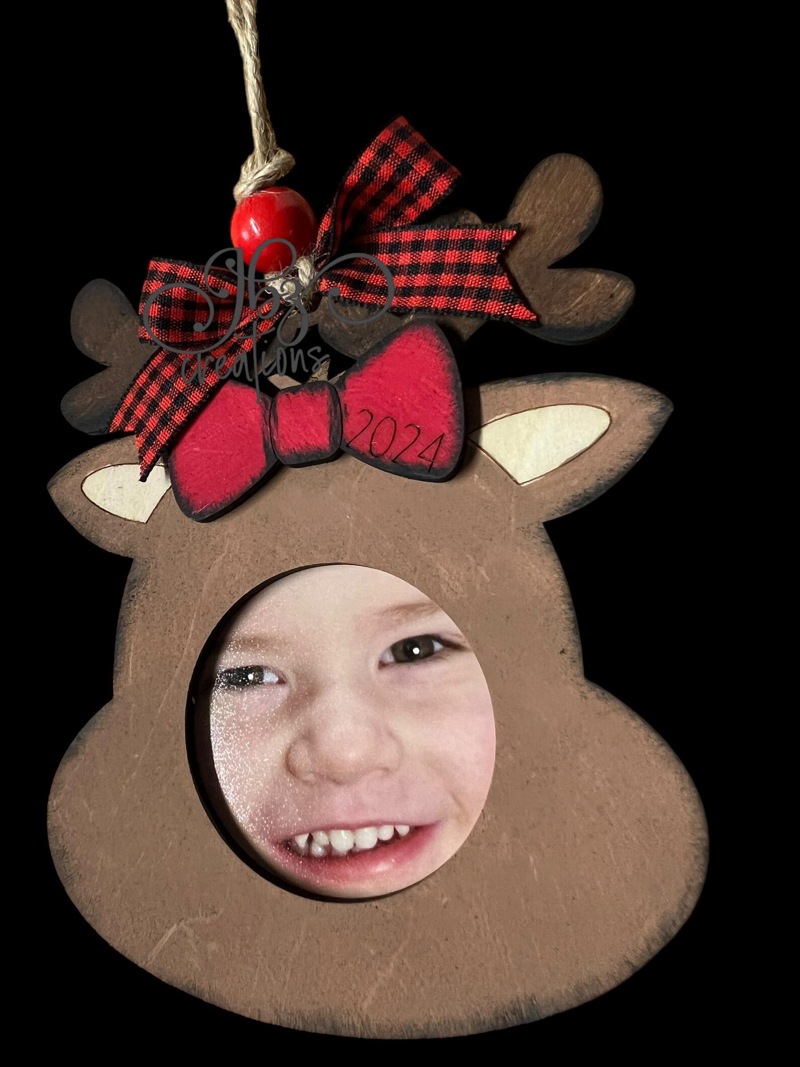 Rudolph Reindeer "add-your-own-photo" Christmas Ornament Kids Photo ...
