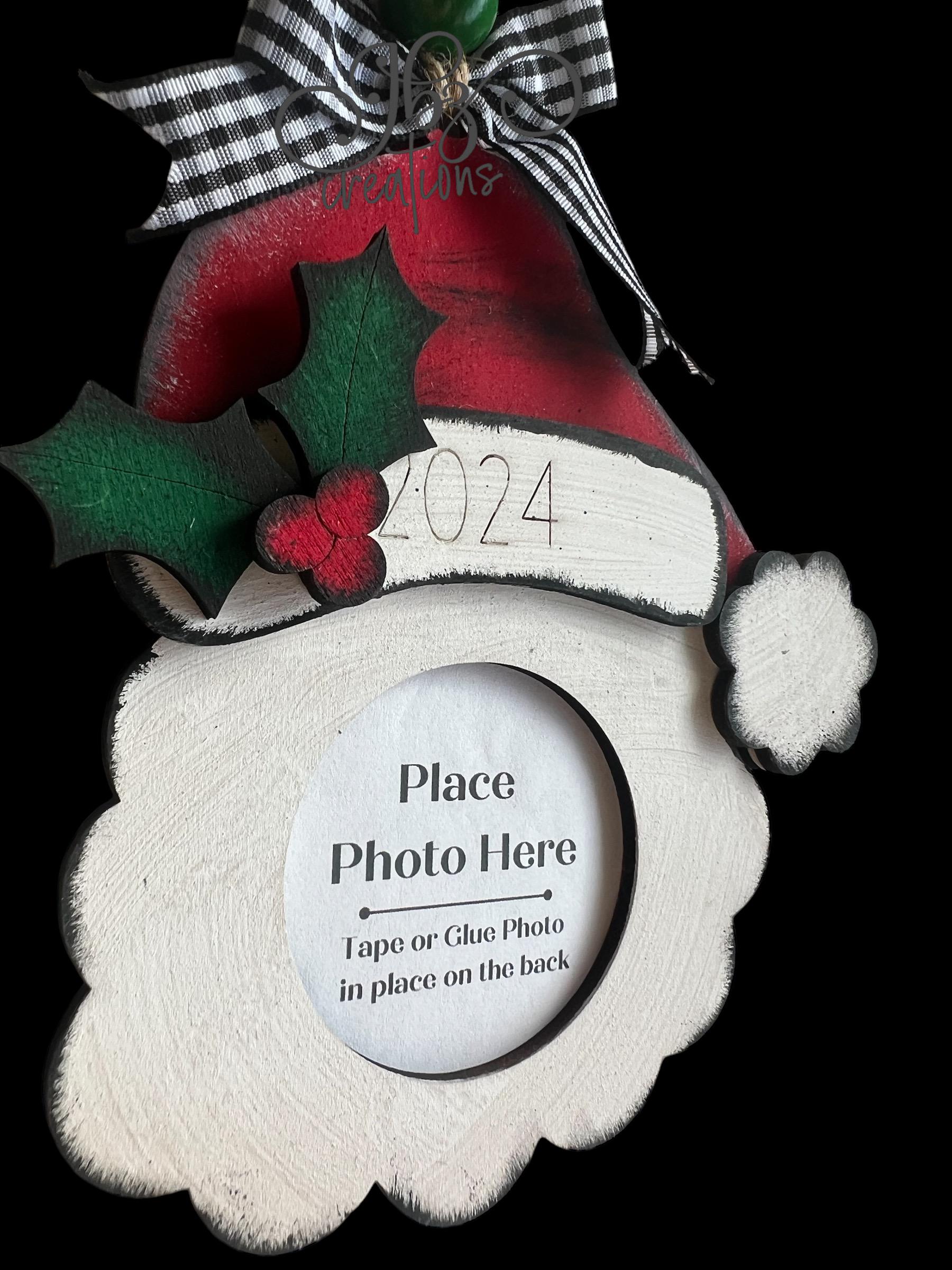 Santa "add-your-own-photo" Christmas Ornament Kids Photo Ornament - Etsy