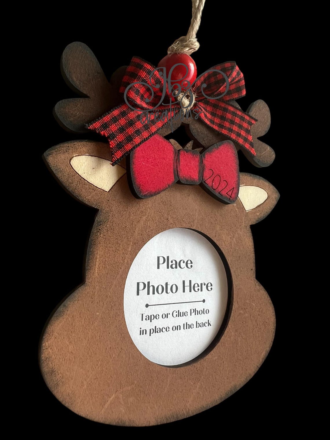 Rudolph Reindeer "add-your-own-photo" Christmas Ornament Kids Photo ...