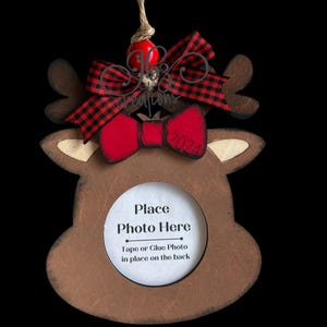 Rudolph Reindeer "add-your-own-photo" Christmas Ornament Kids Photo ...