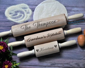 Personalized Wood Rolling Pin | Mommy and Me| Mother's Day | Grandma ...