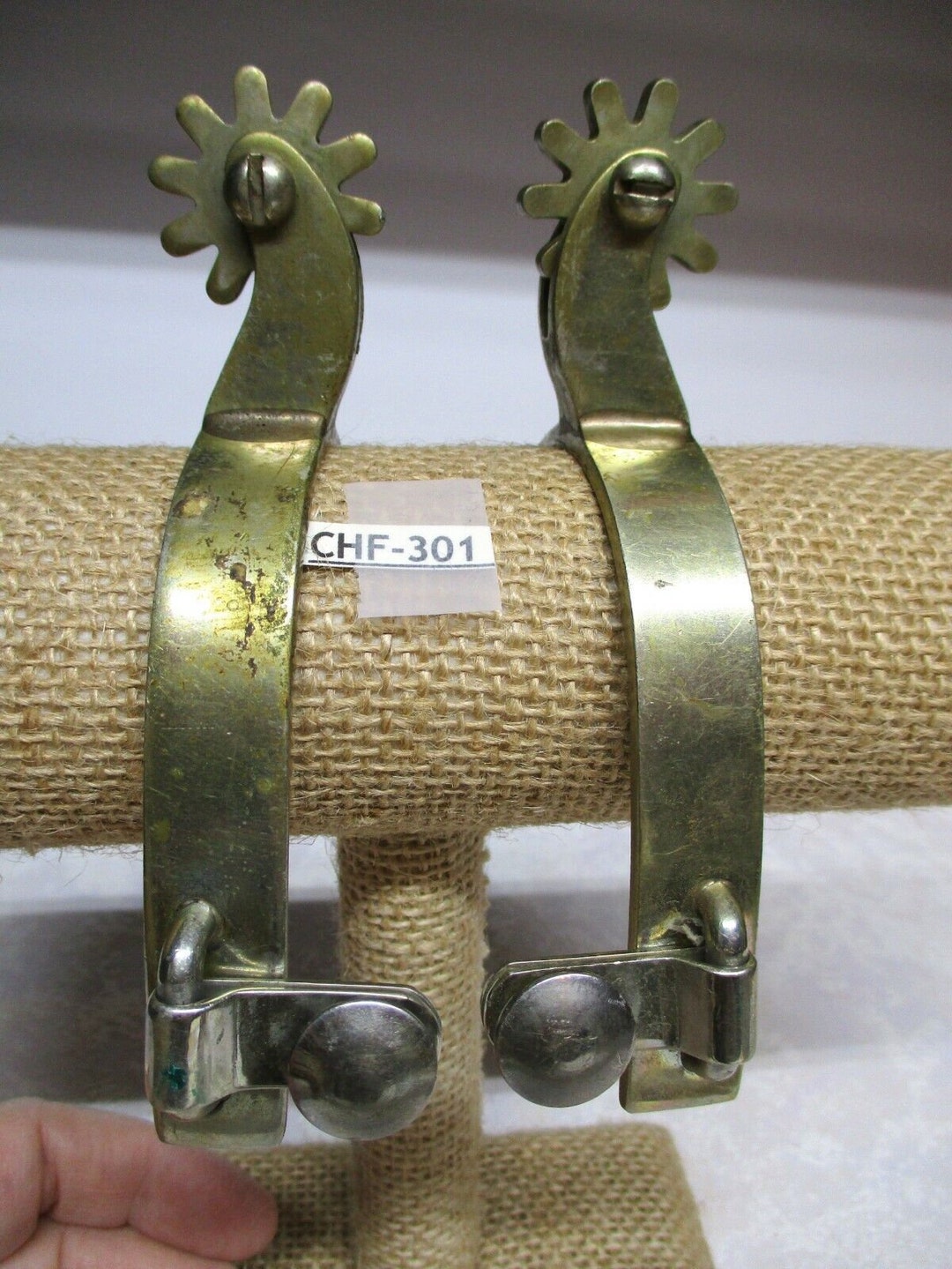 OLD RICARDO Marked Solid Nickel Silver Western Riding Spurs in Great ...